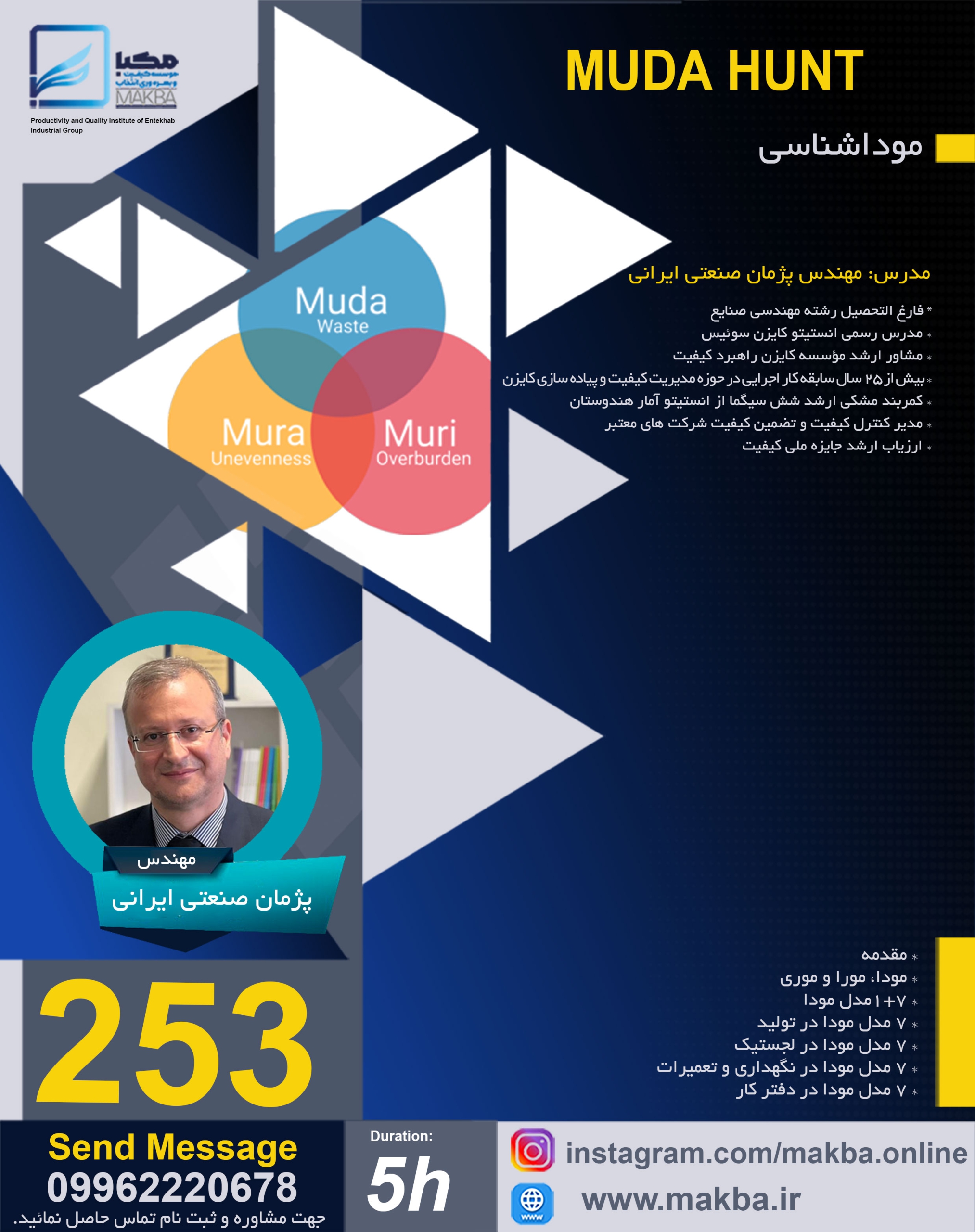 دوره آموزشی موداشناسی MUDA HUNT - موسسه کیفیت و بهره وری انتخاب